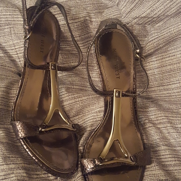 Nine West | Shoes | Nine West Metallic Heels | Poshmark